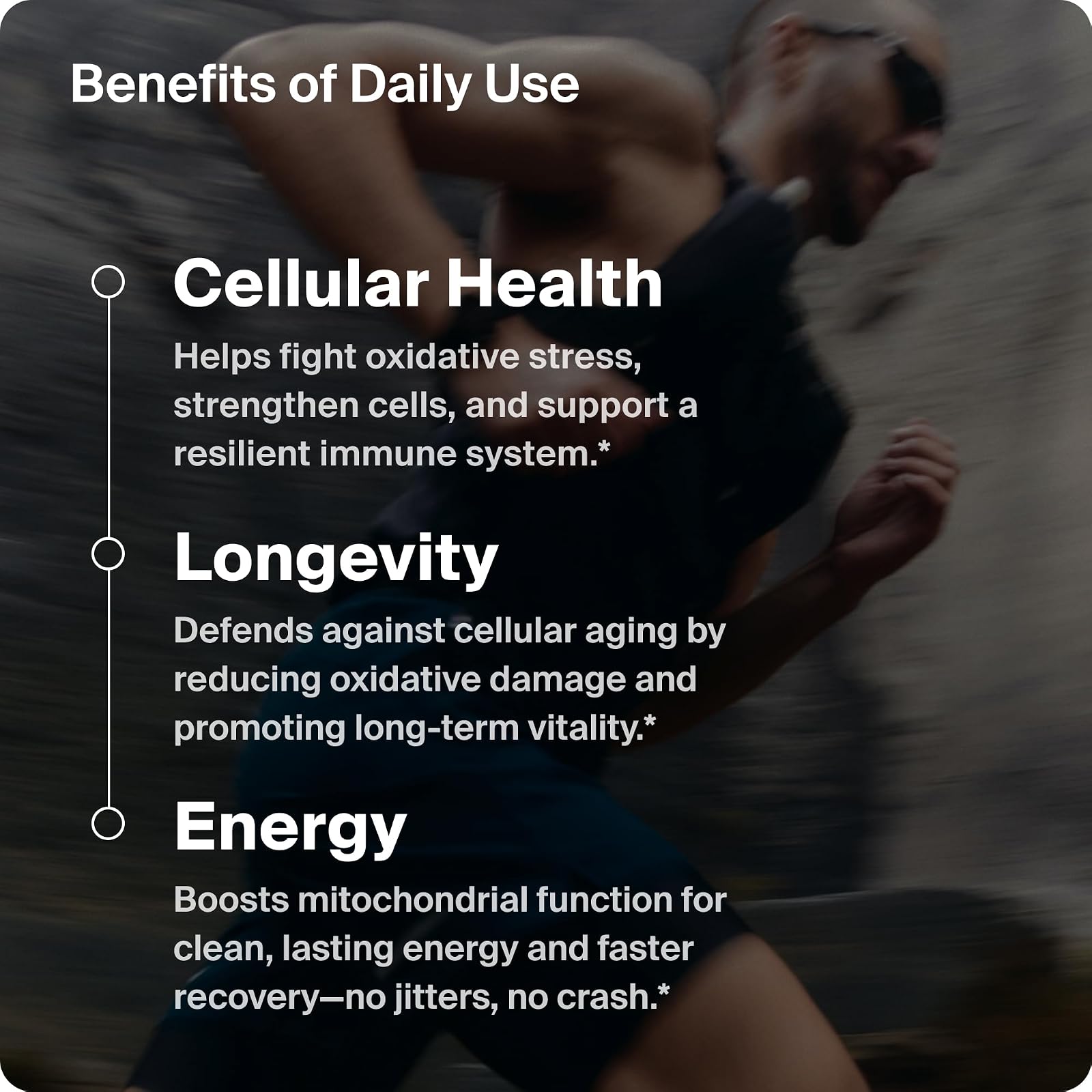 Molecular hydrogen supplement for energy boost