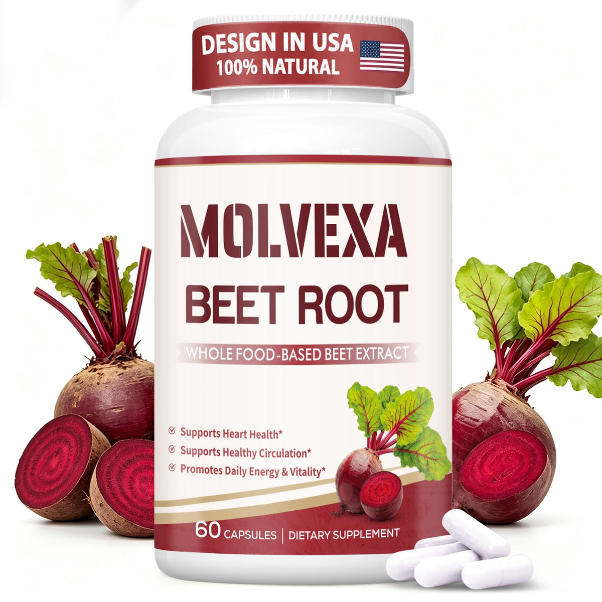 MOLVEXA Beet Root capsules for energy