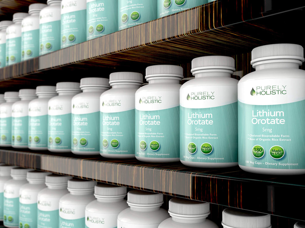 Mood-boosting lithium supplement capsules