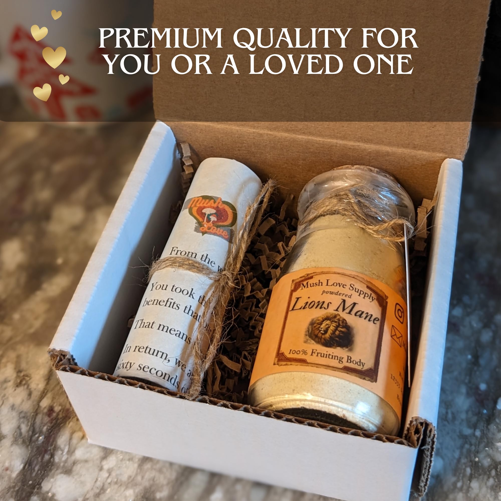 Mood enhancement mushroom powder