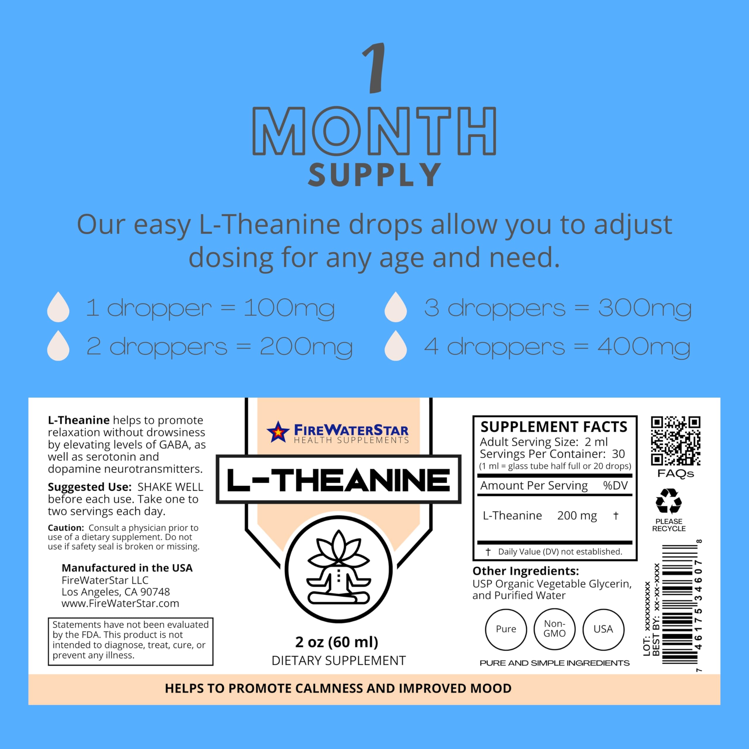 Mood enhancement with FWS L-Theanine