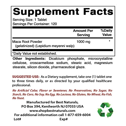 mood enhancement with maca tablets