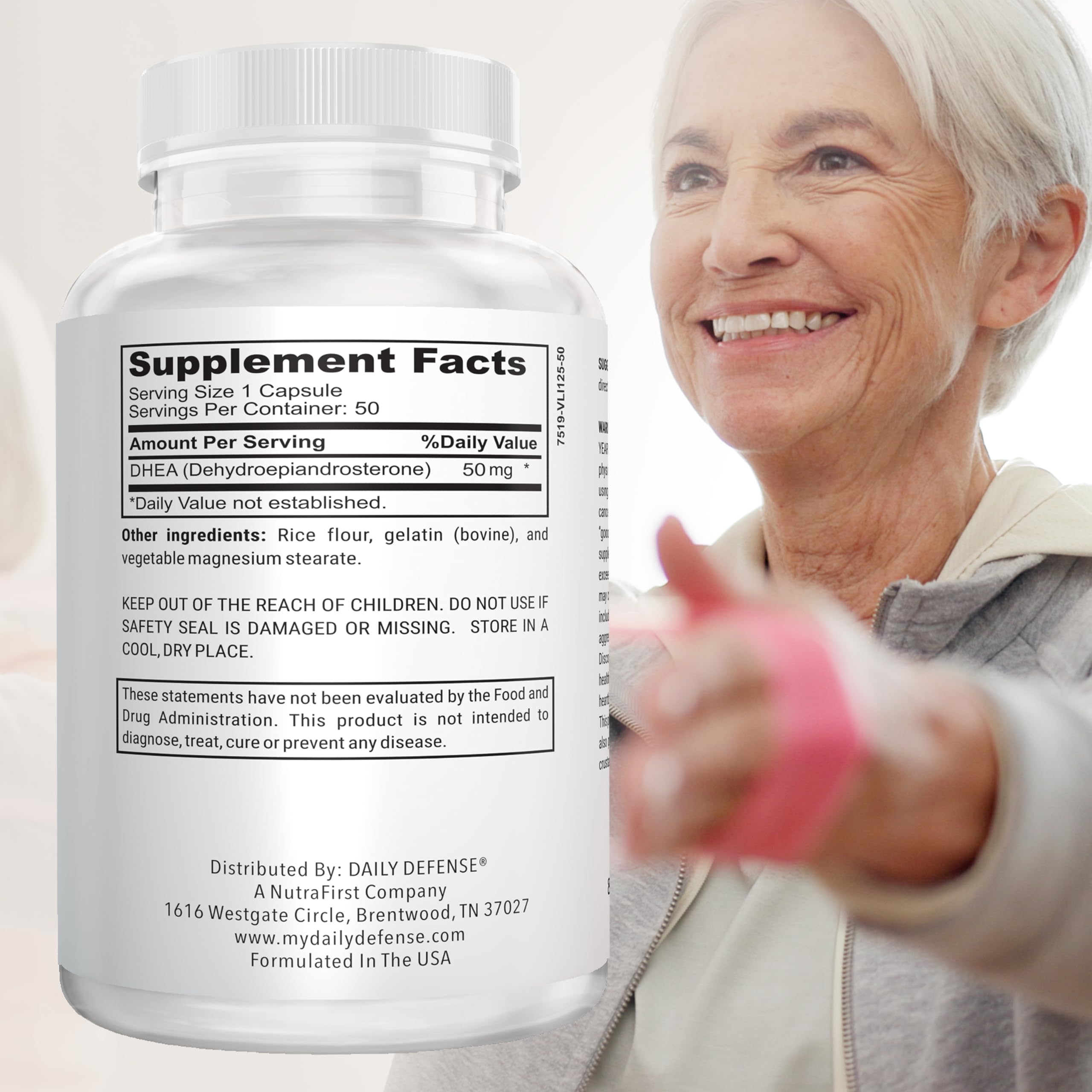 Mood support DHEA capsules for wellness