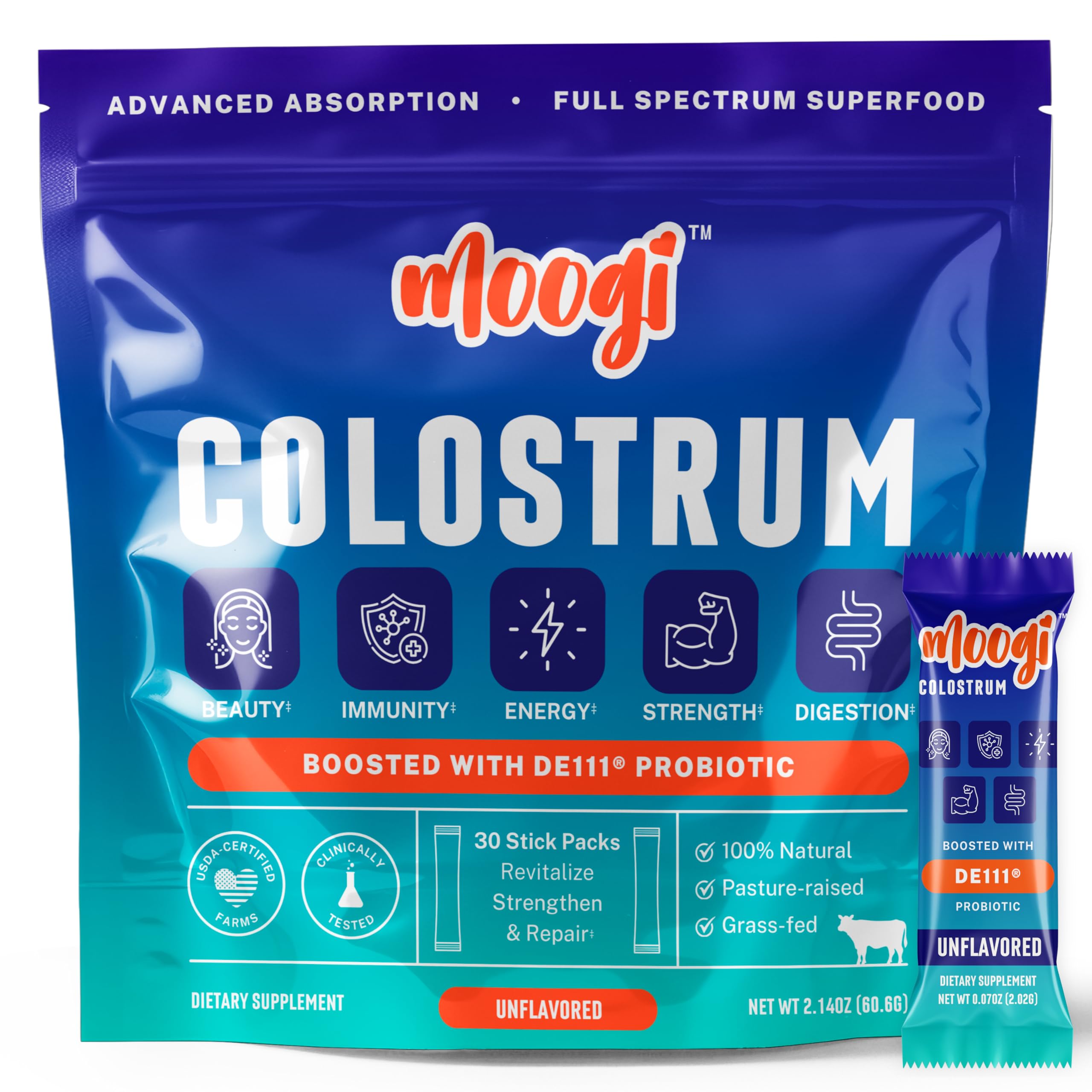 Moogi colostrum powder for gut health