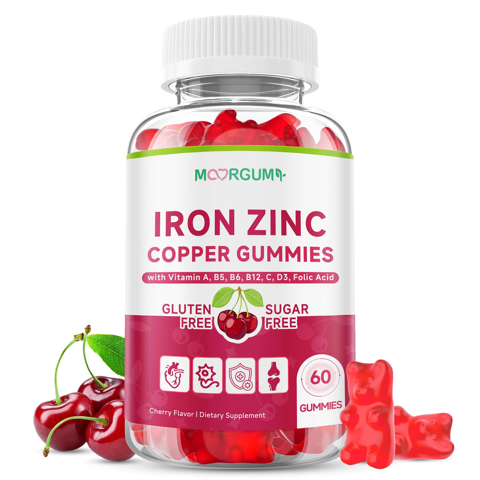 MOORGUMY iron gummies for energy