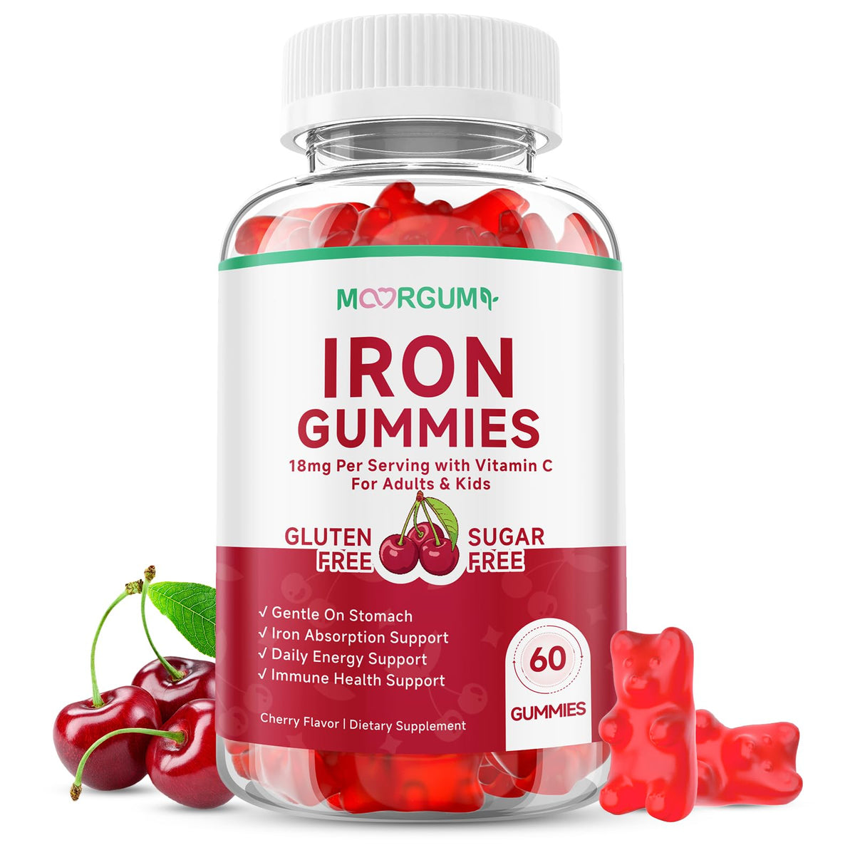 MOORGUMY iron gummies for energy