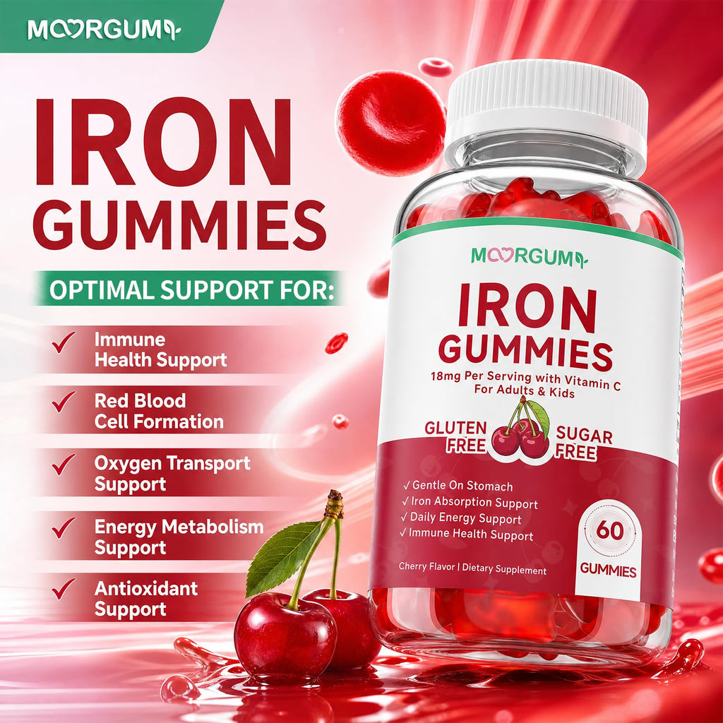 MOORGUMY iron gummies for energy