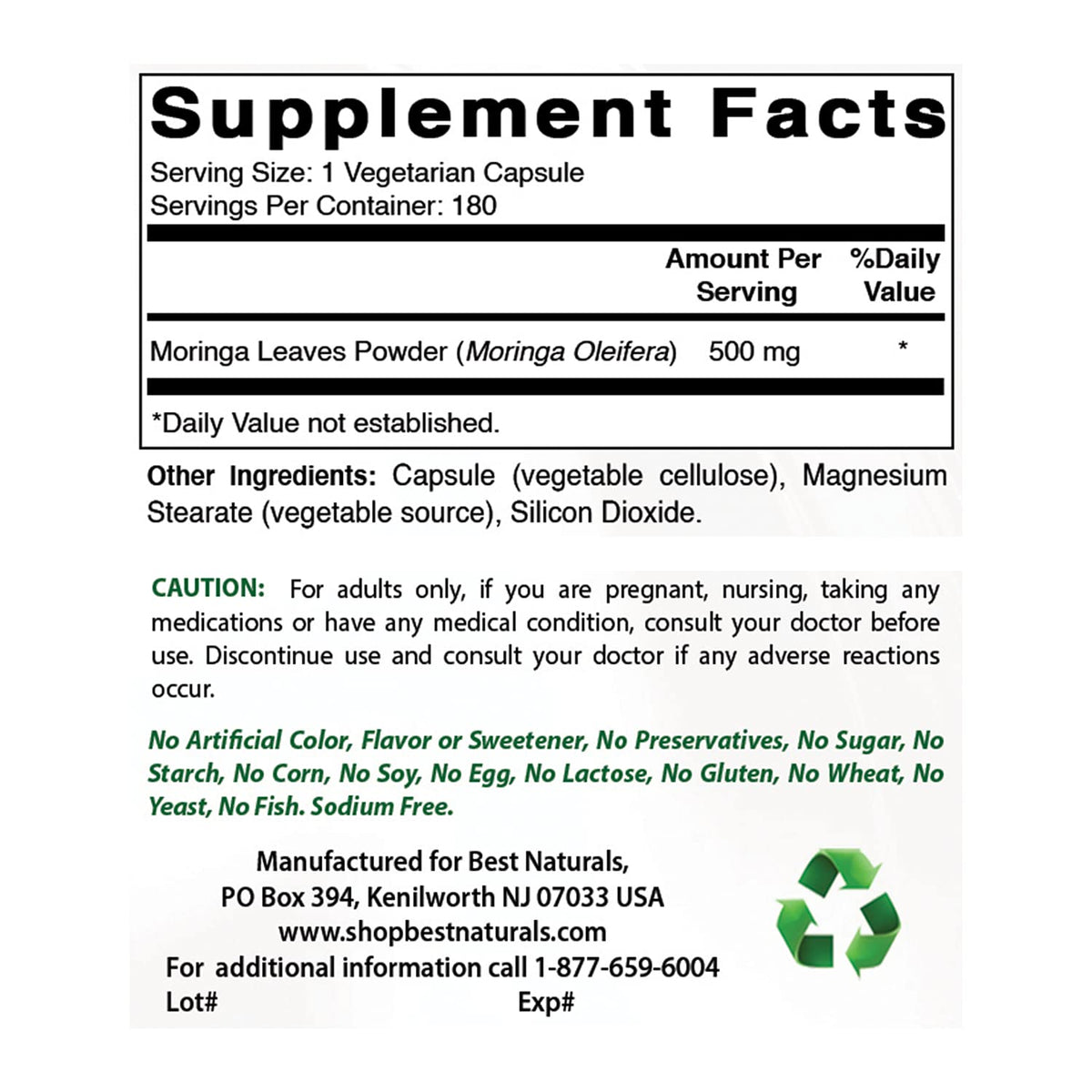 moringa 500 mg health benefits