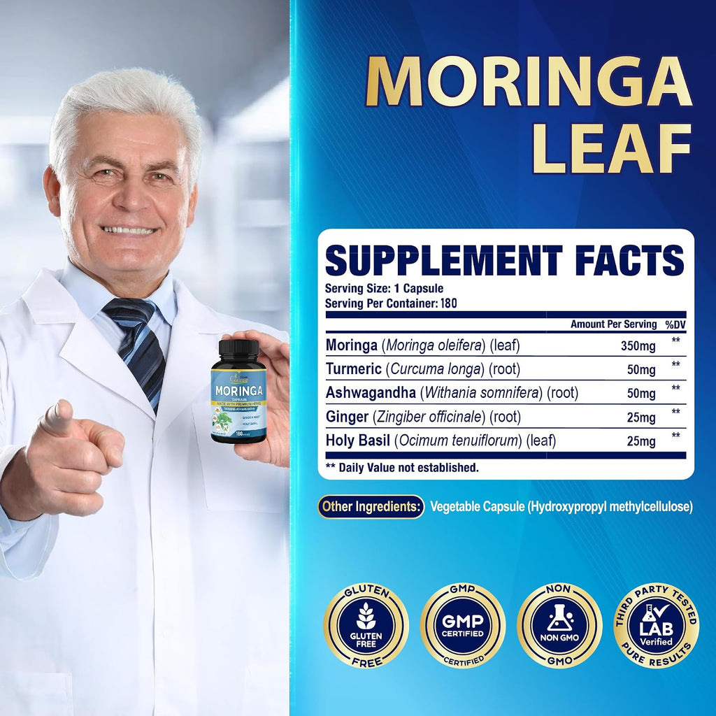 Moringa and ashwagandha for stress relief