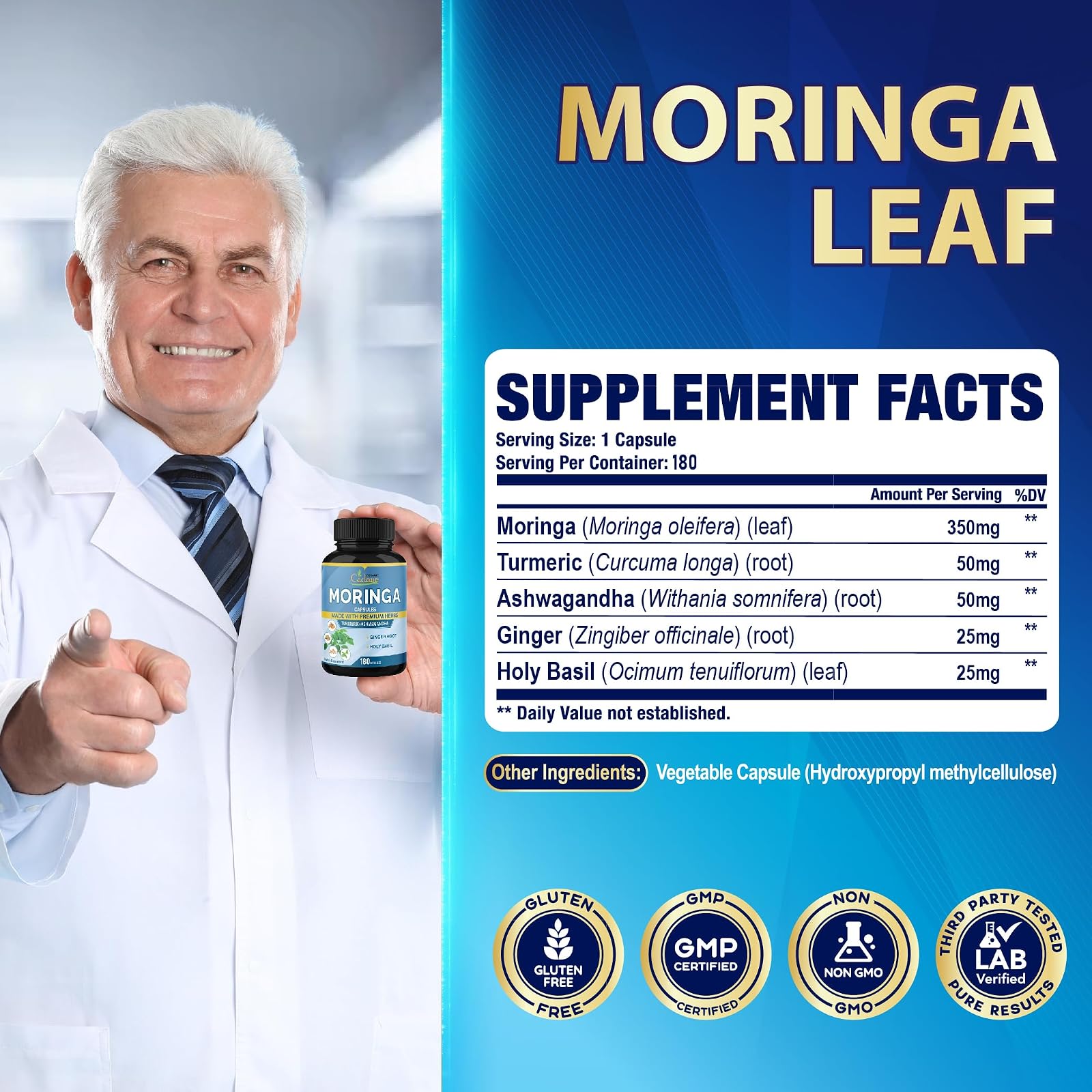 Moringa and ashwagandha for stress relief
