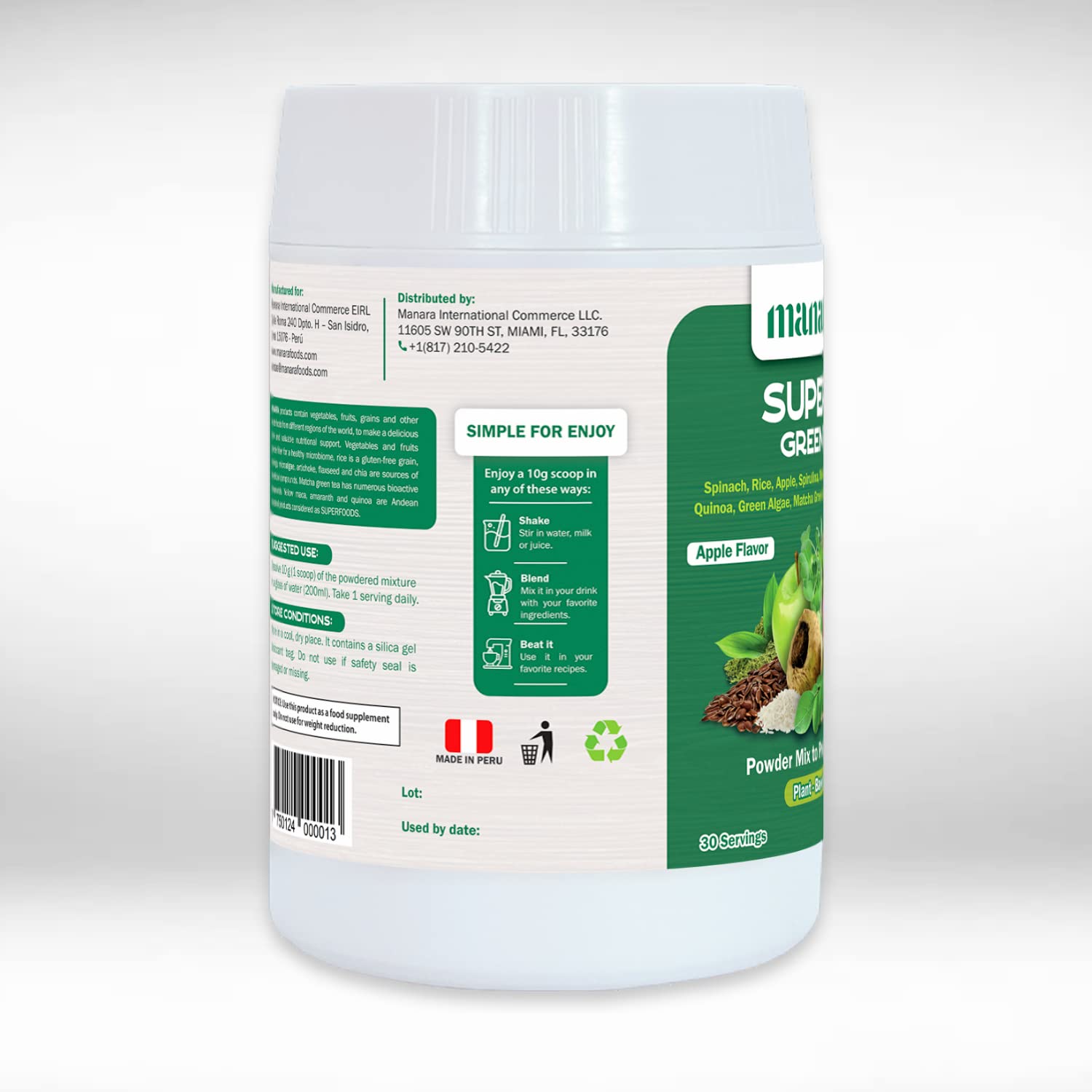 Moringa and barley grass blend