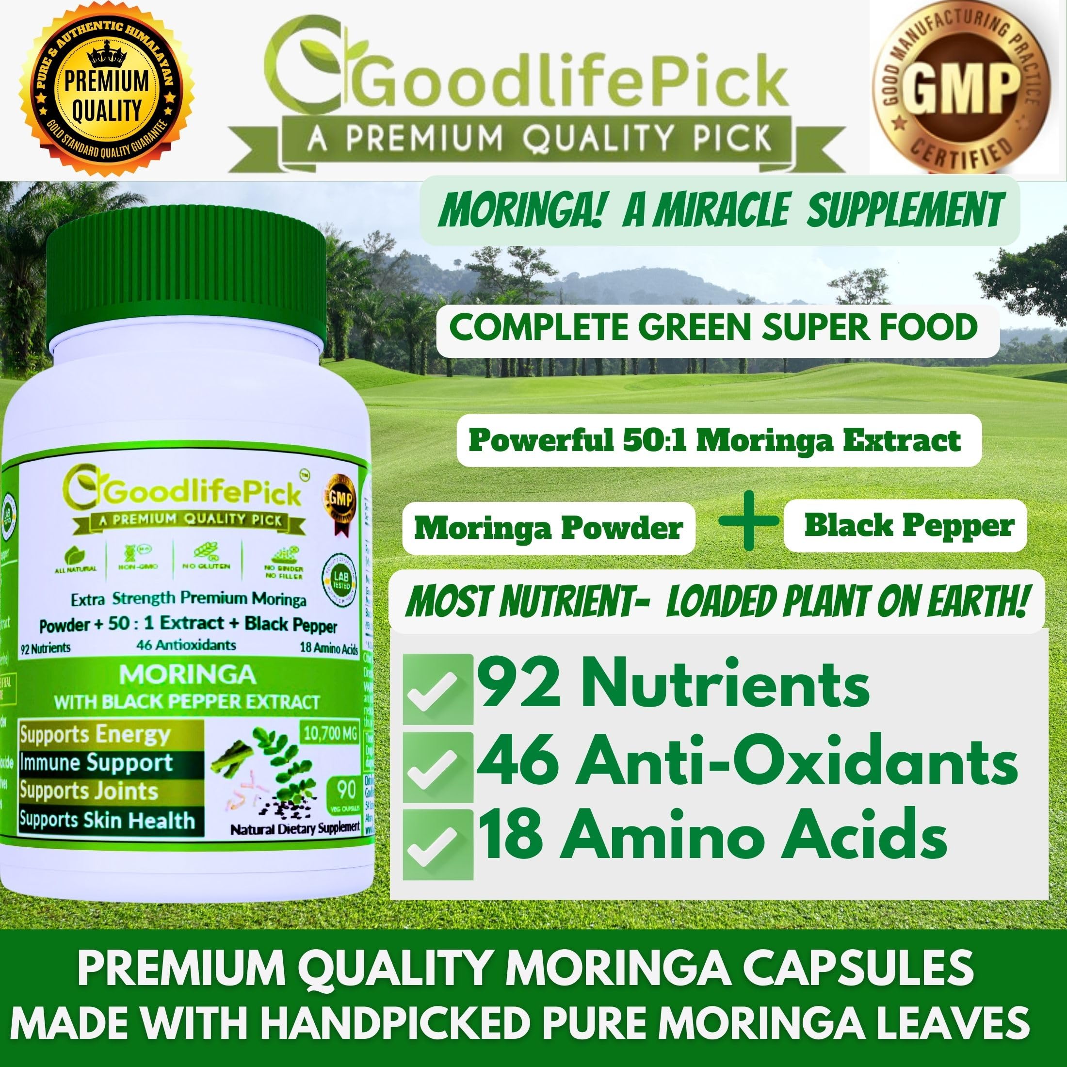 Moringa capsules for active lifestyle