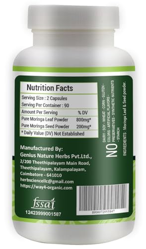 Moringa capsules for daily nutrition