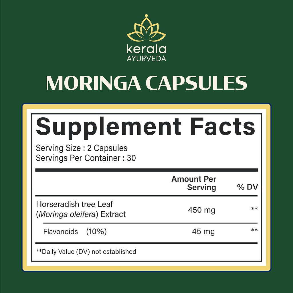 Moringa capsules for daily vitality