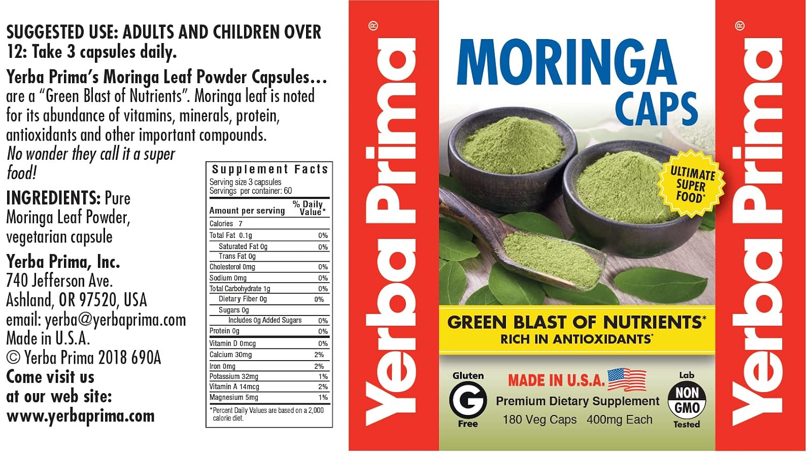Moringa capsules for energy boost