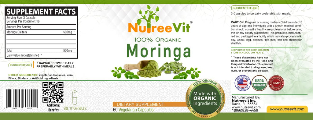 Moringa capsules for energy boost