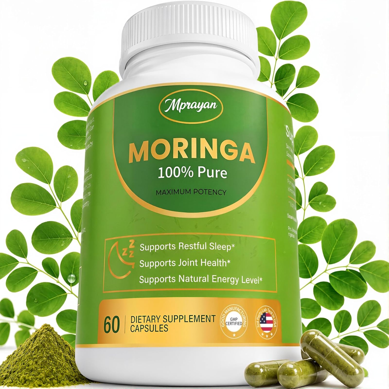Moringa capsules for energy boost