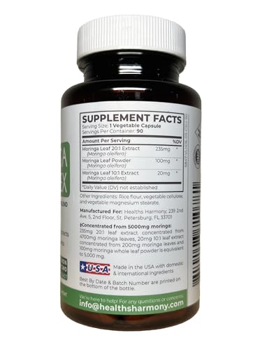 Moringa capsules for healthy digestion