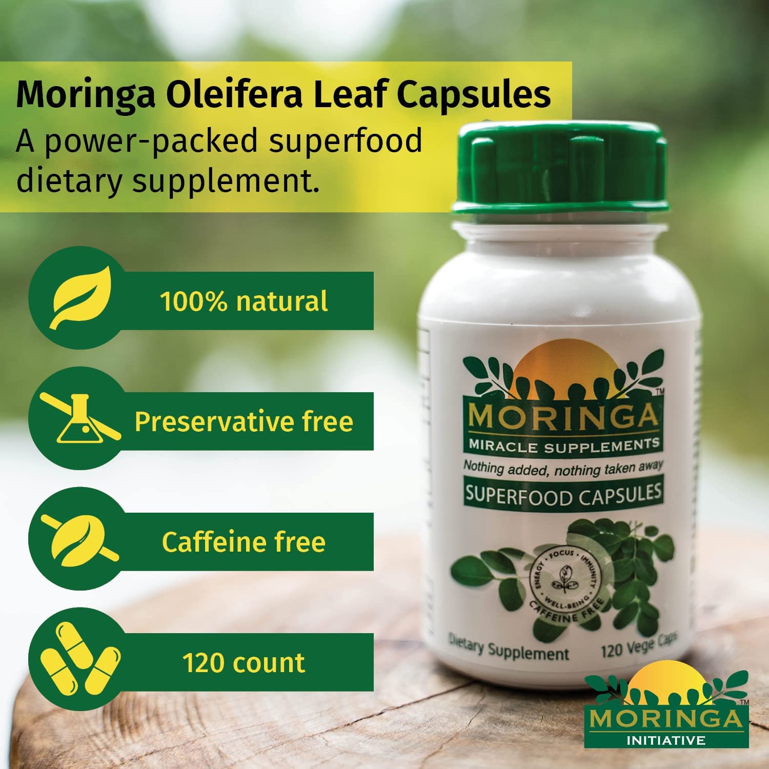 Moringa capsules for healthy lifestyle