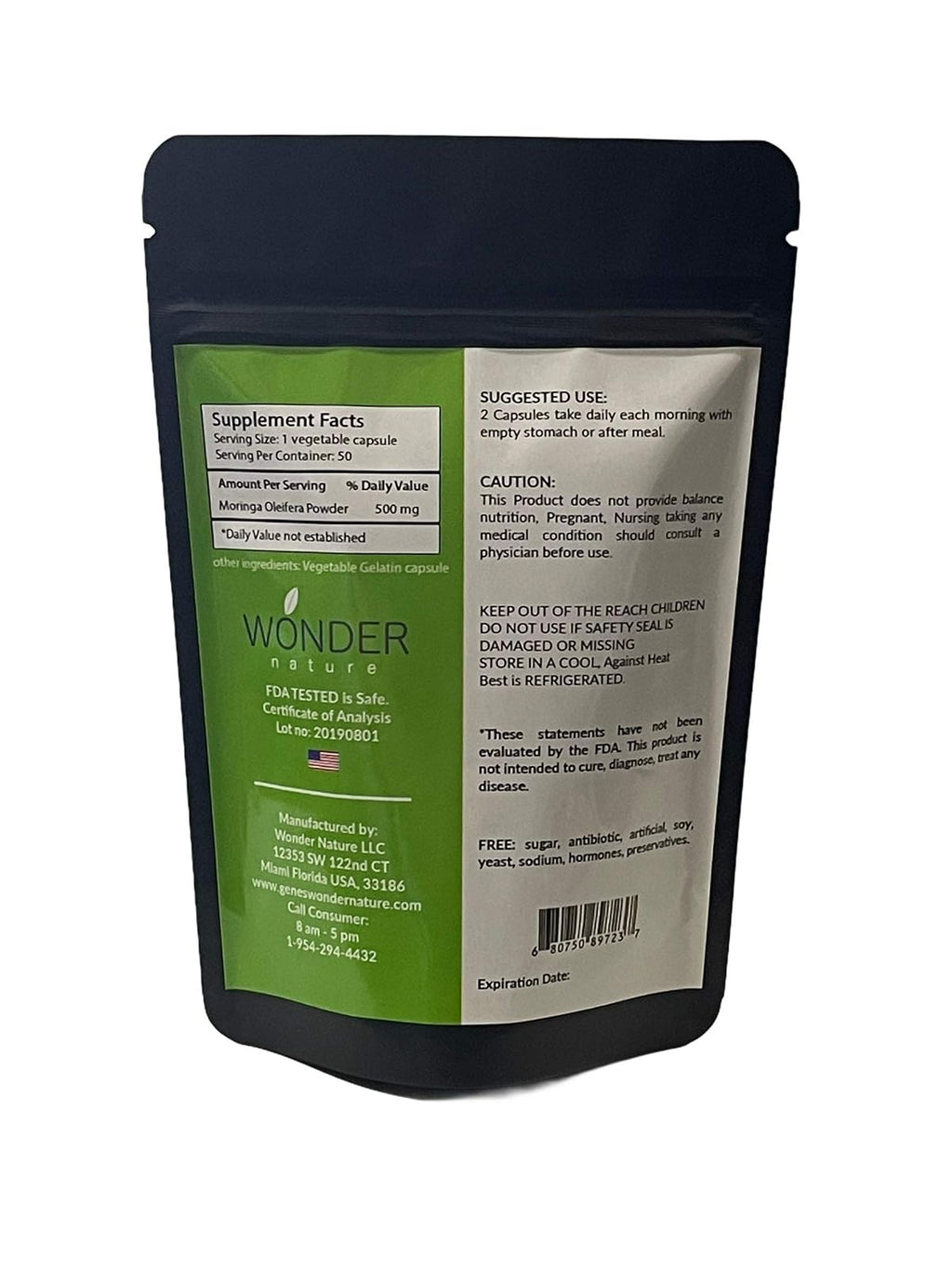 Moringa capsules for healthy lifestyle