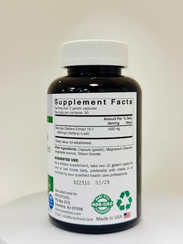 Moringa capsules for healthy lifestyle