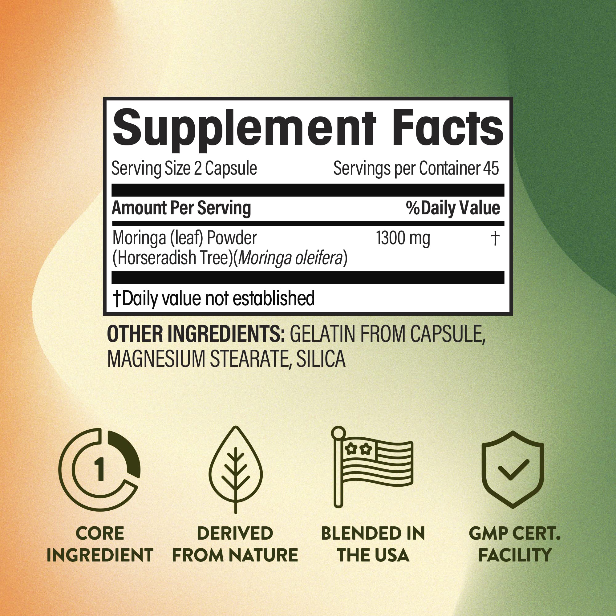 Moringa capsules for immune health