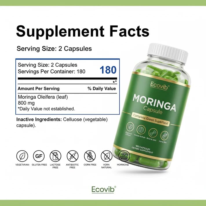 Moringa capsules for immune support