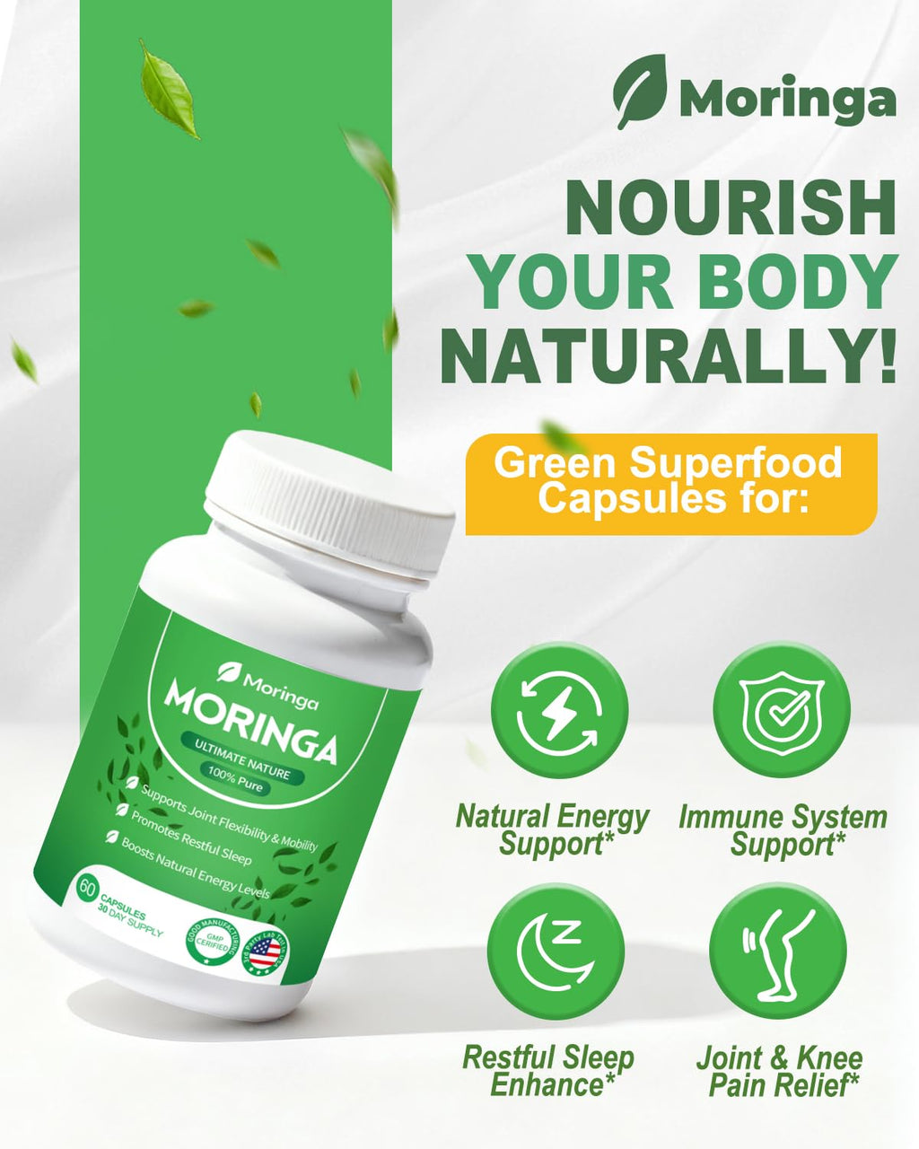 Moringa capsules for immune support