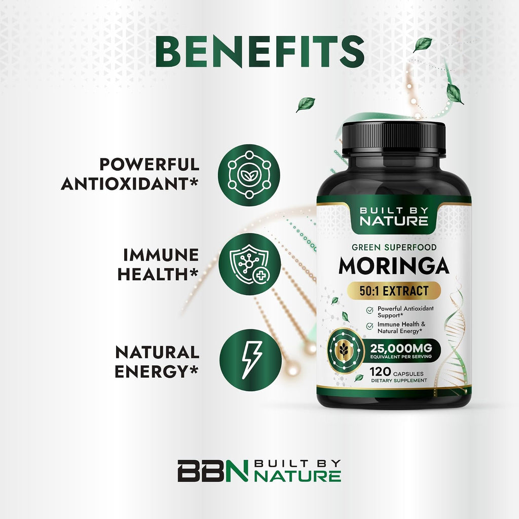 Moringa capsules for natural energy