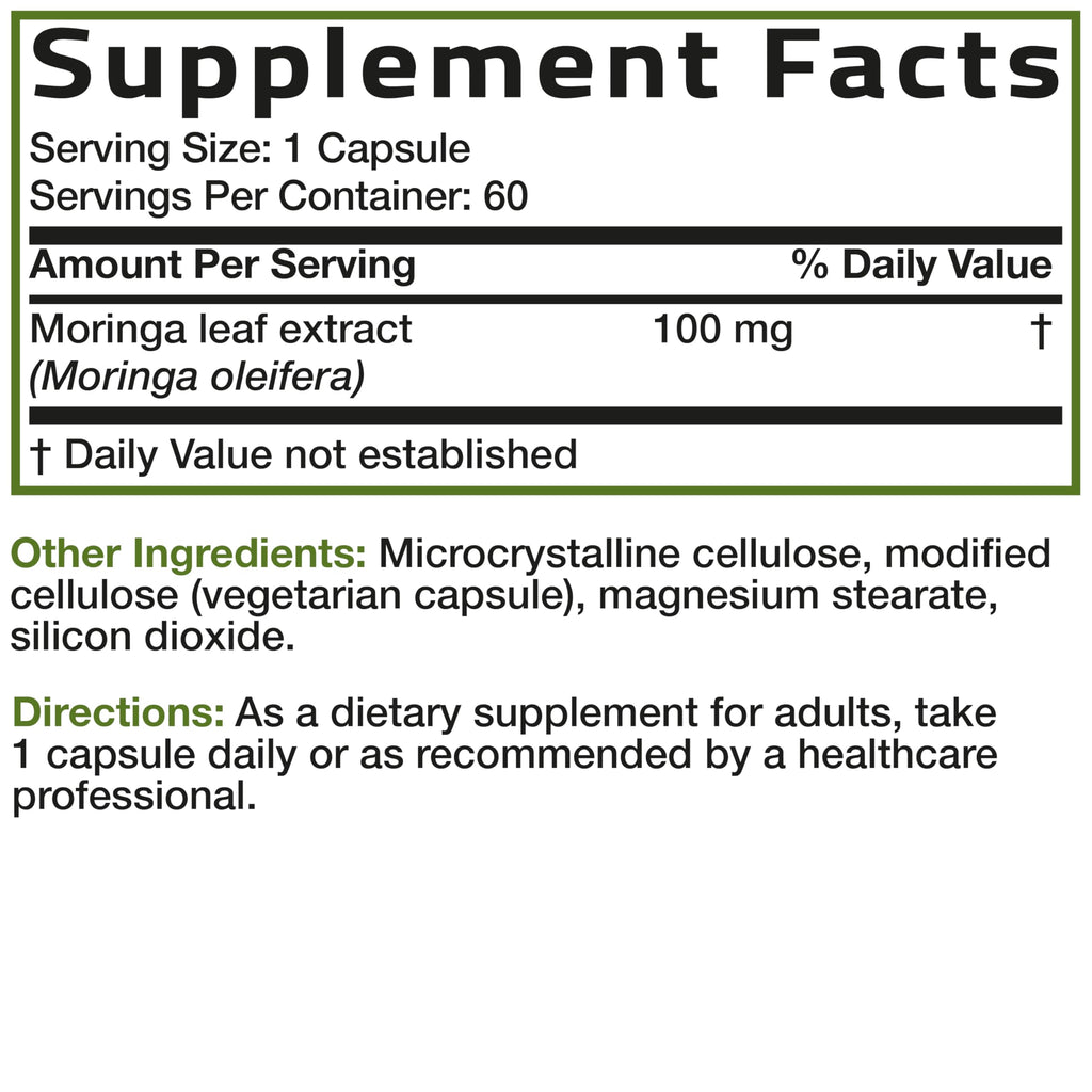 Moringa capsules for overall health
