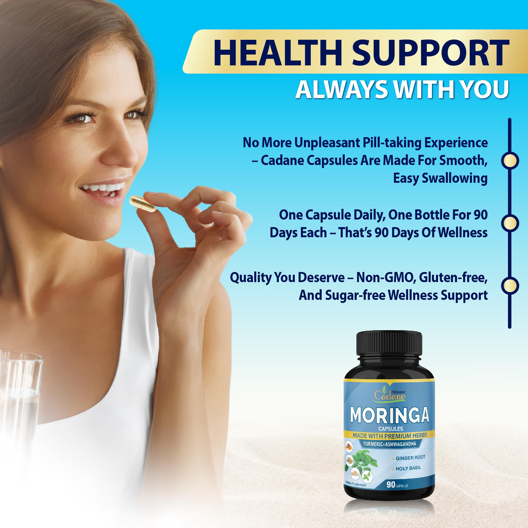 Moringa capsules for overall health