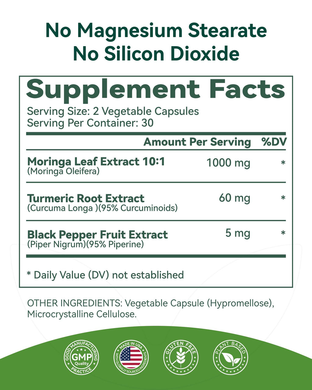 Moringa capsules for overall wellness