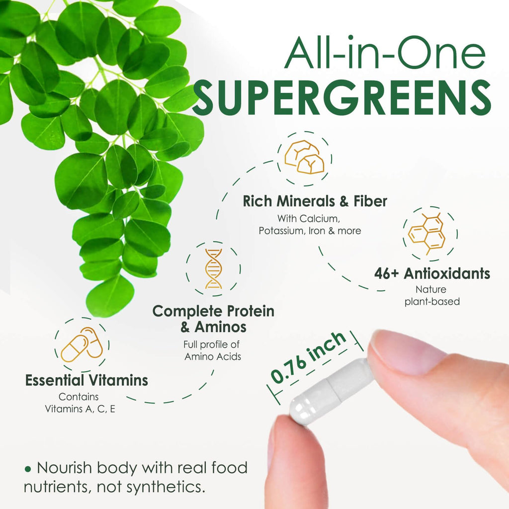 Moringa capsules for seniors nutrition