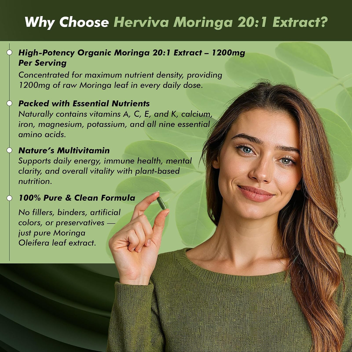 Moringa capsules for wellness