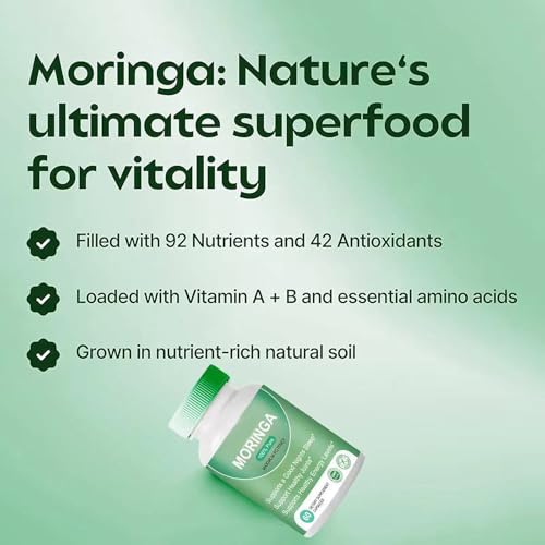 Moringa capsules packed with nutrients