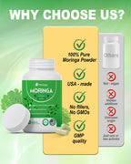 Moringa capsules rich in nutrients