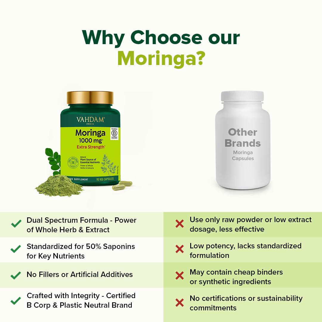 moringa capsules rich in nutrients