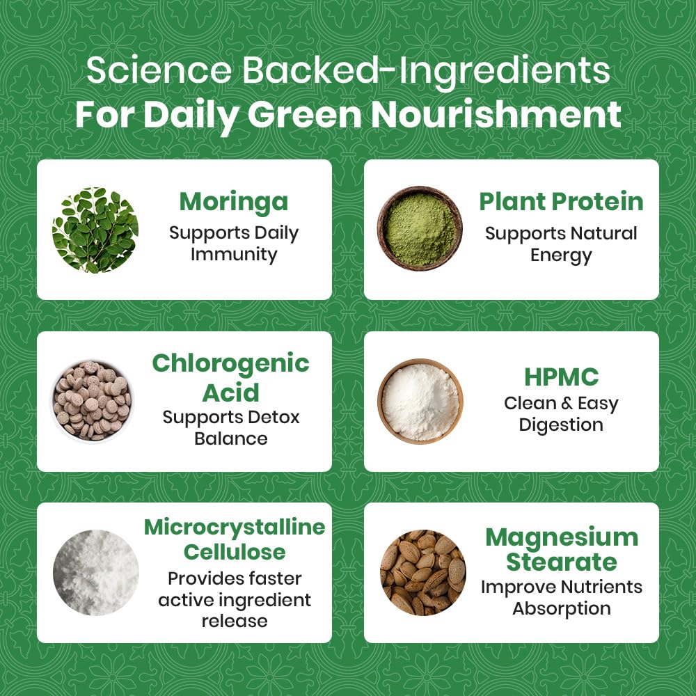 Moringa capsules with 90 nutrients