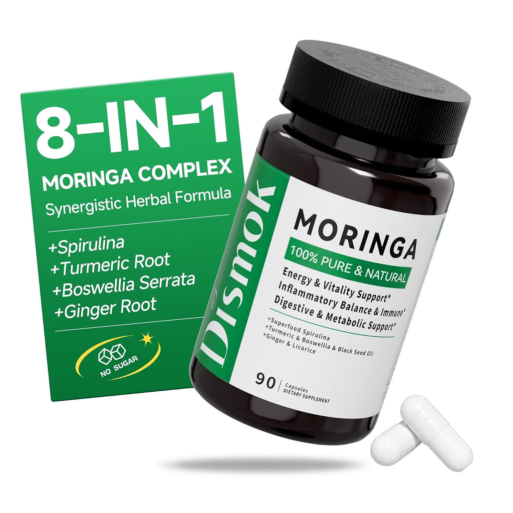 Moringa capsules with Spirulina benefits