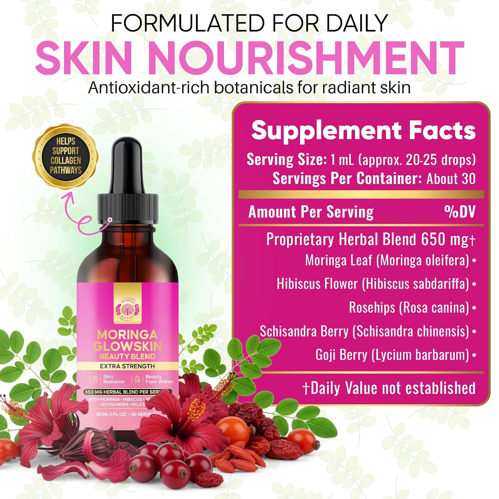 Moringa drops for beauty