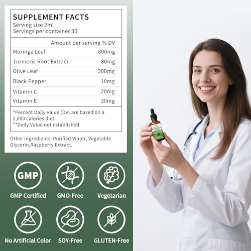 Moringa drops for healthy skin