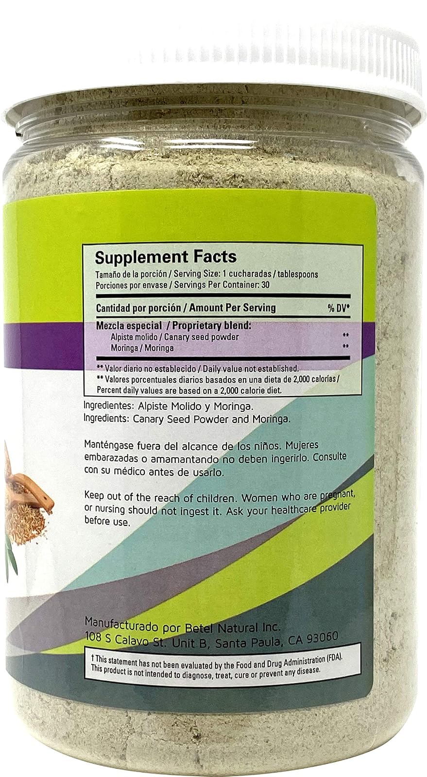 Moringa fiber supplement for digestion
