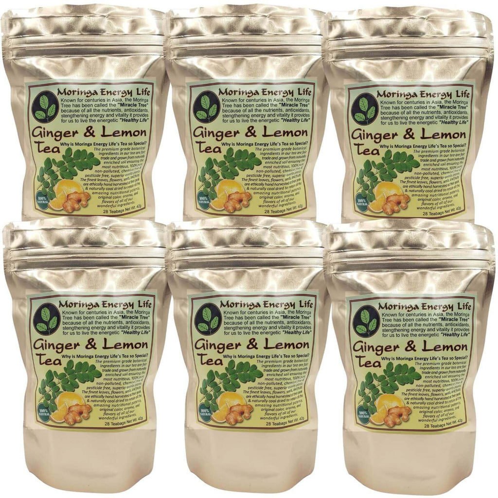 Moringa ginger lemon herbal tea bags