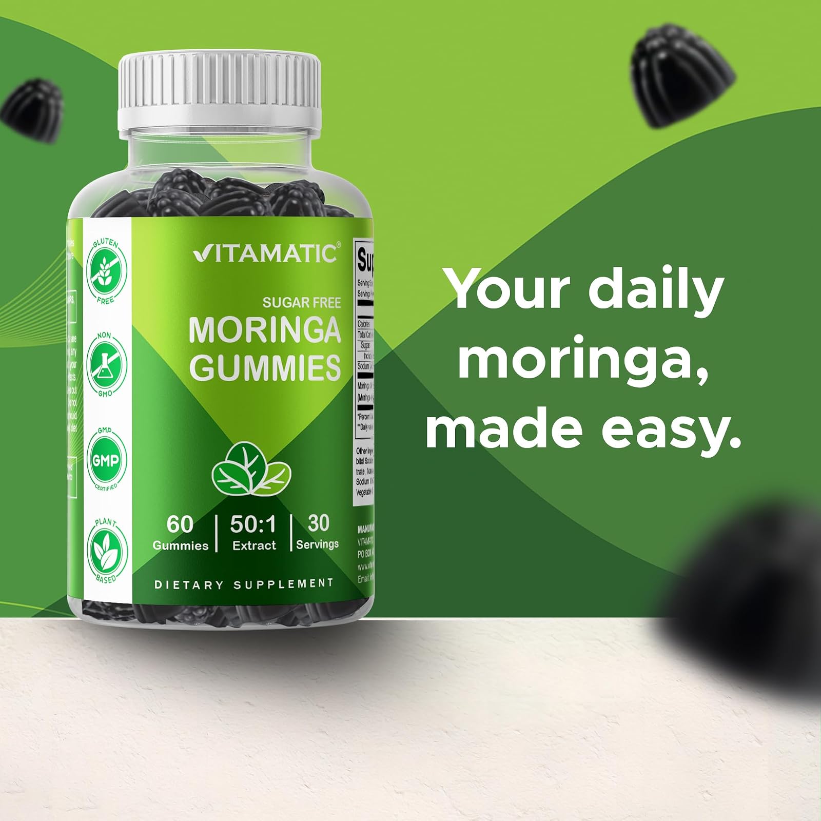 Moringa gummies with essential nutrients