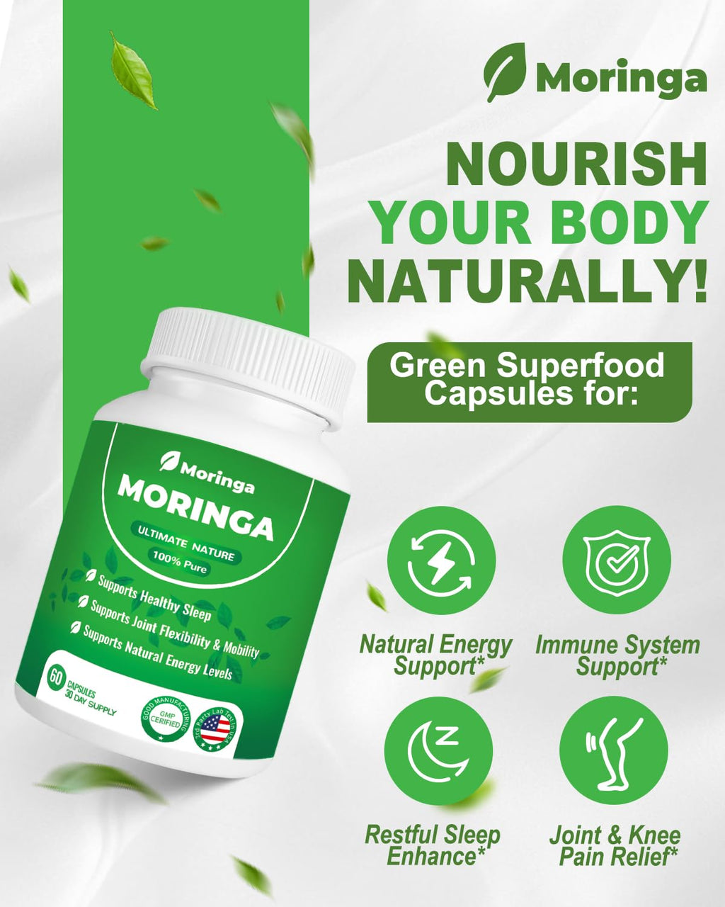 Moringa herbal supplement for wellness