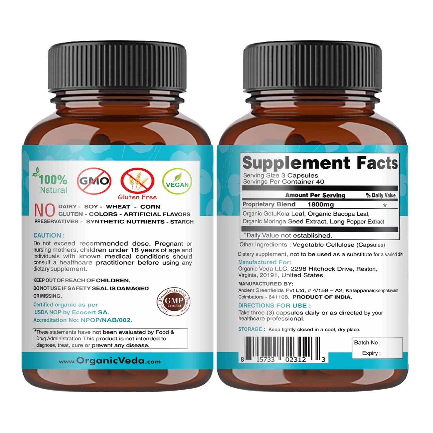 Moringa infused cognitive clarity capsules