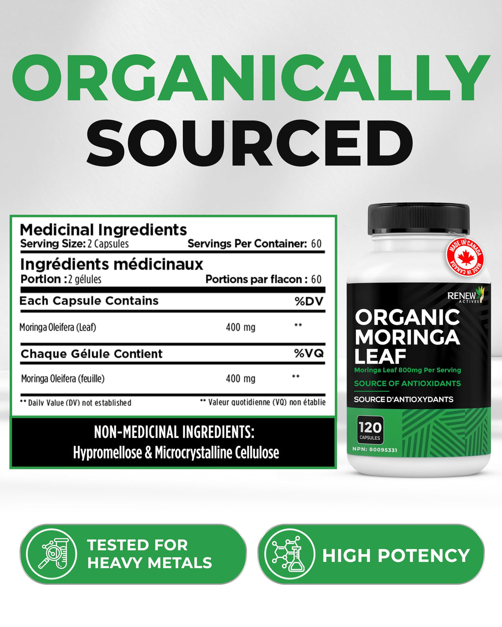 Moringa leaf capsules for holistic health