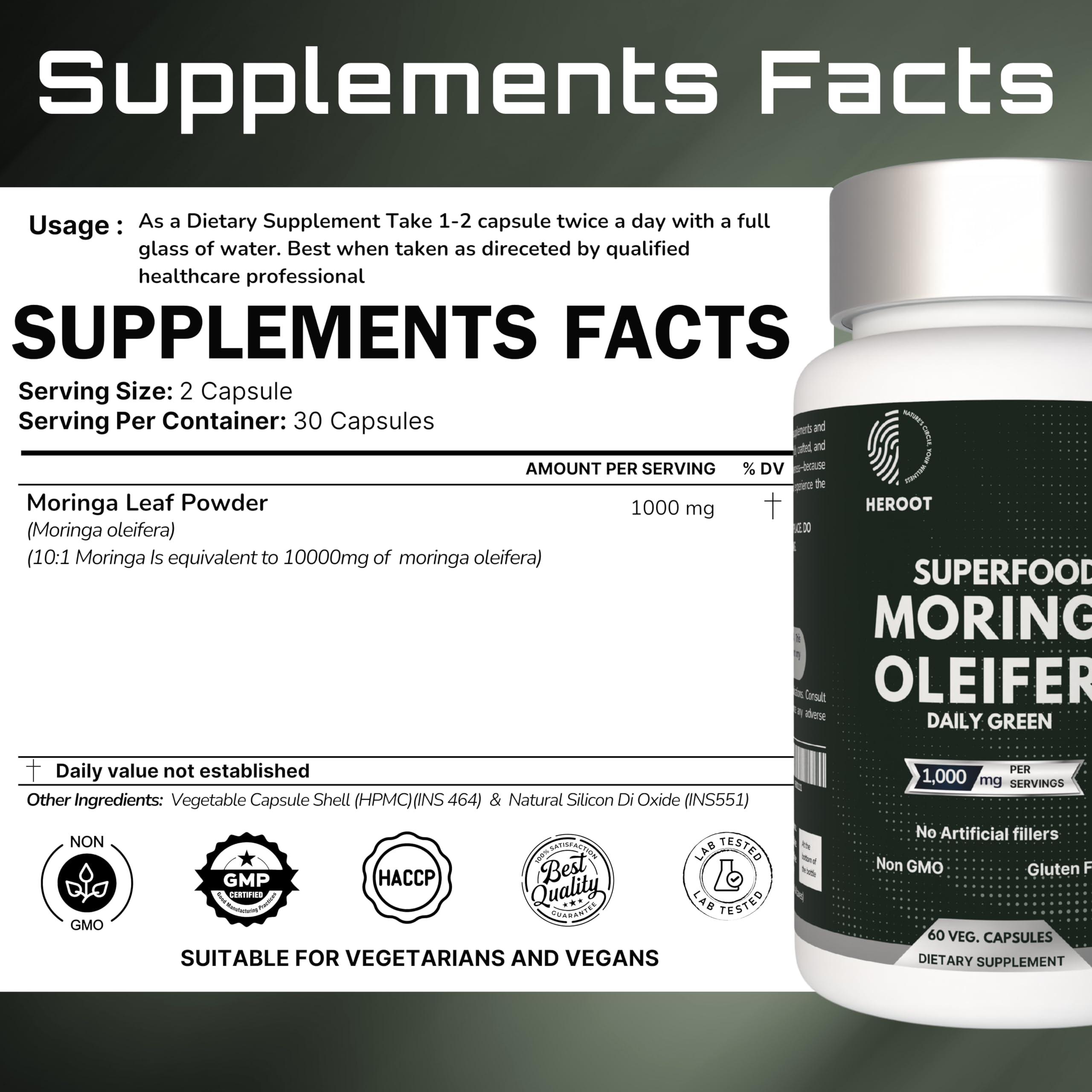 moringa leaf capsules for vitality