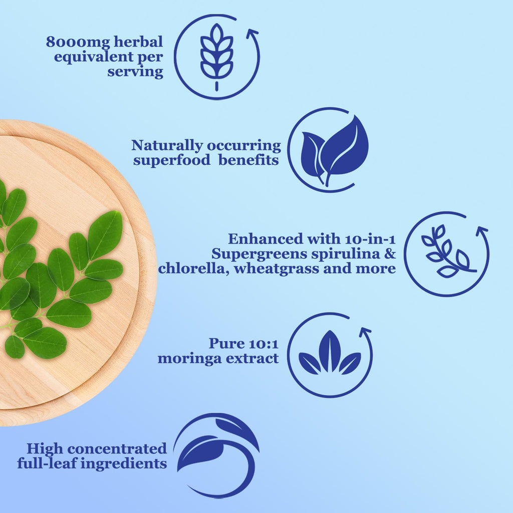 Moringa leaf drops for energy boost
