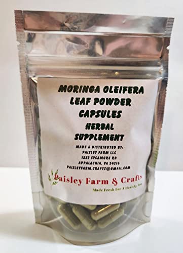 Moringa leaf powder capsules